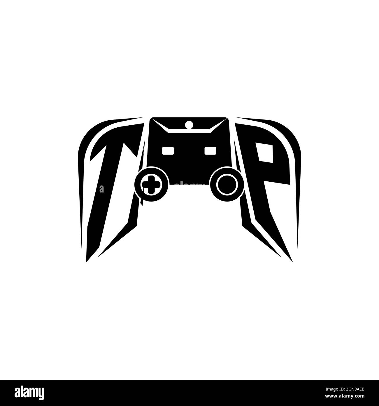 TP Initial ESport gaming logo. Game console shape style vector template ...