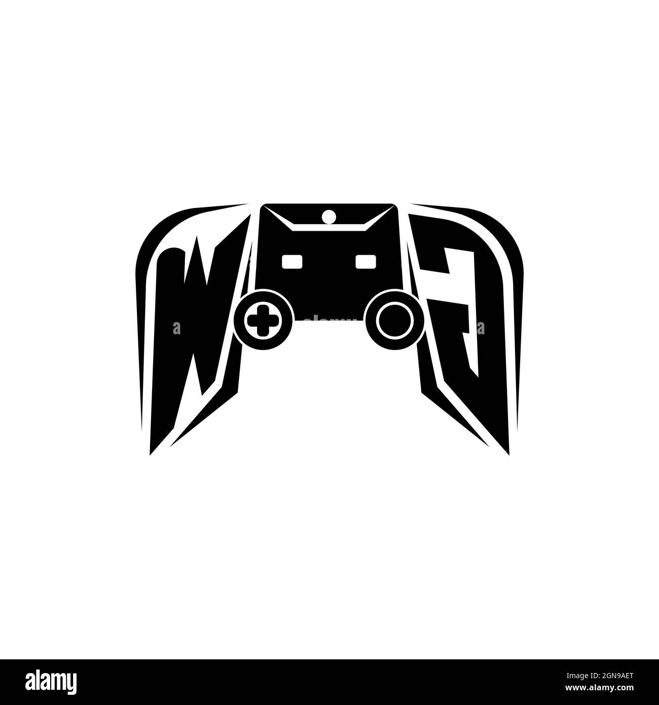 WG Initial ESport gaming logo. Game console shape style vector template ...