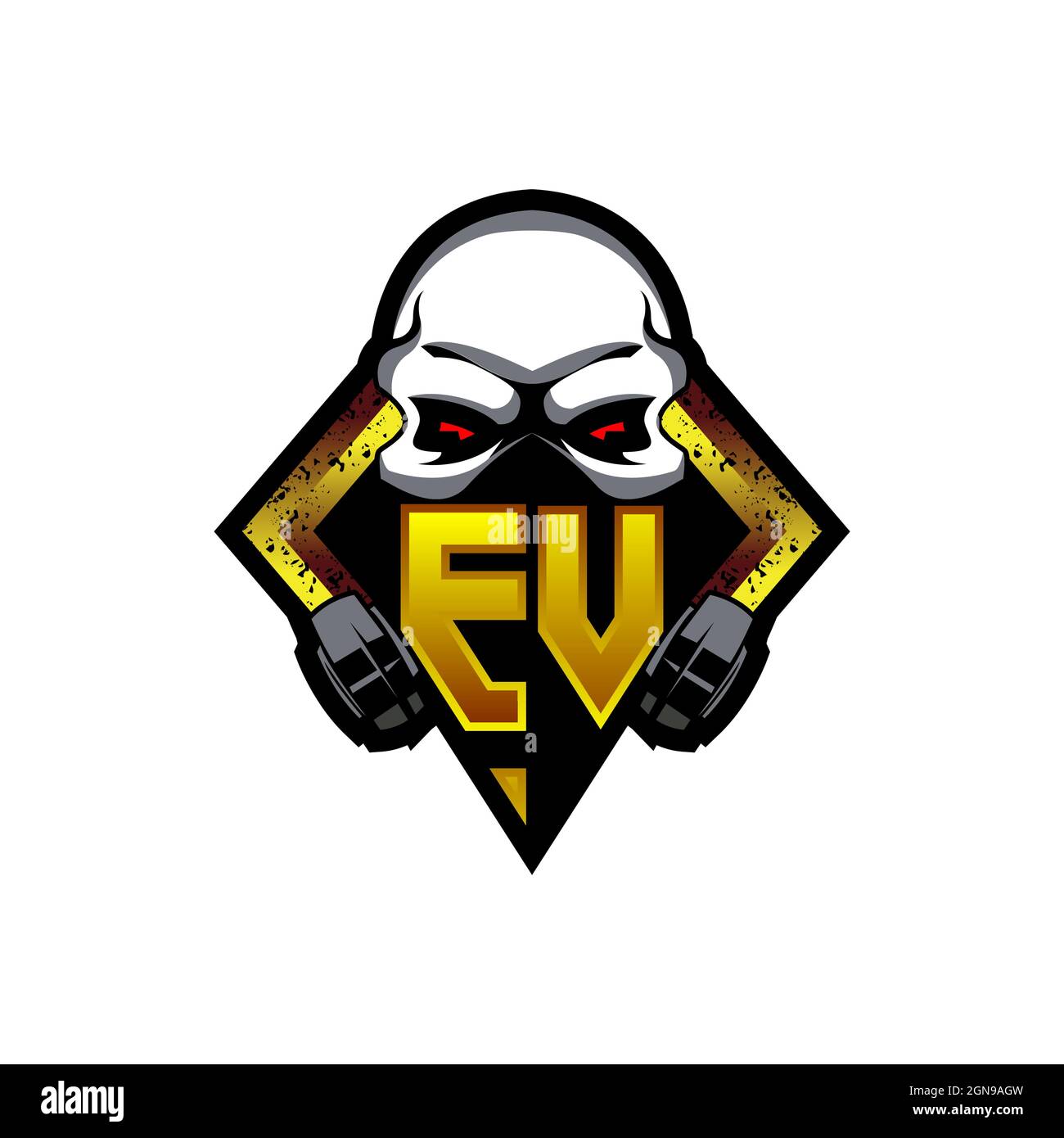 NA Initial ESport gaming logo. Game console shape style vector template ...