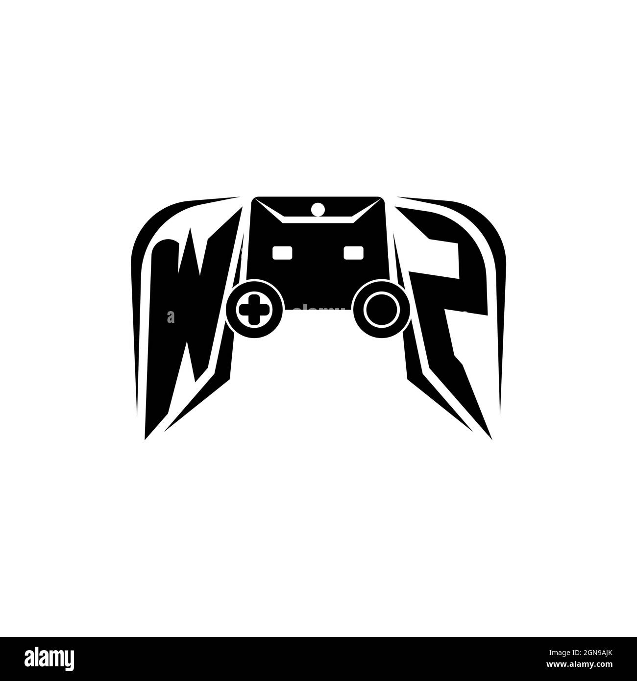 WZ Initial ESport gaming logo. Game console shape style vector template ...