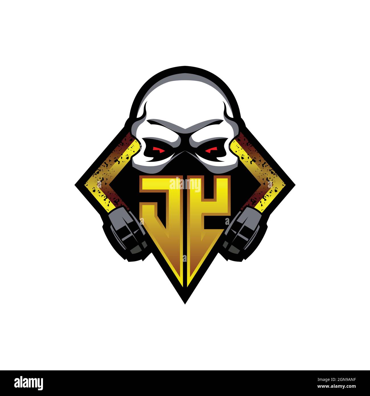 VD Initial ESport gaming logo. Game console shape style vector template ...