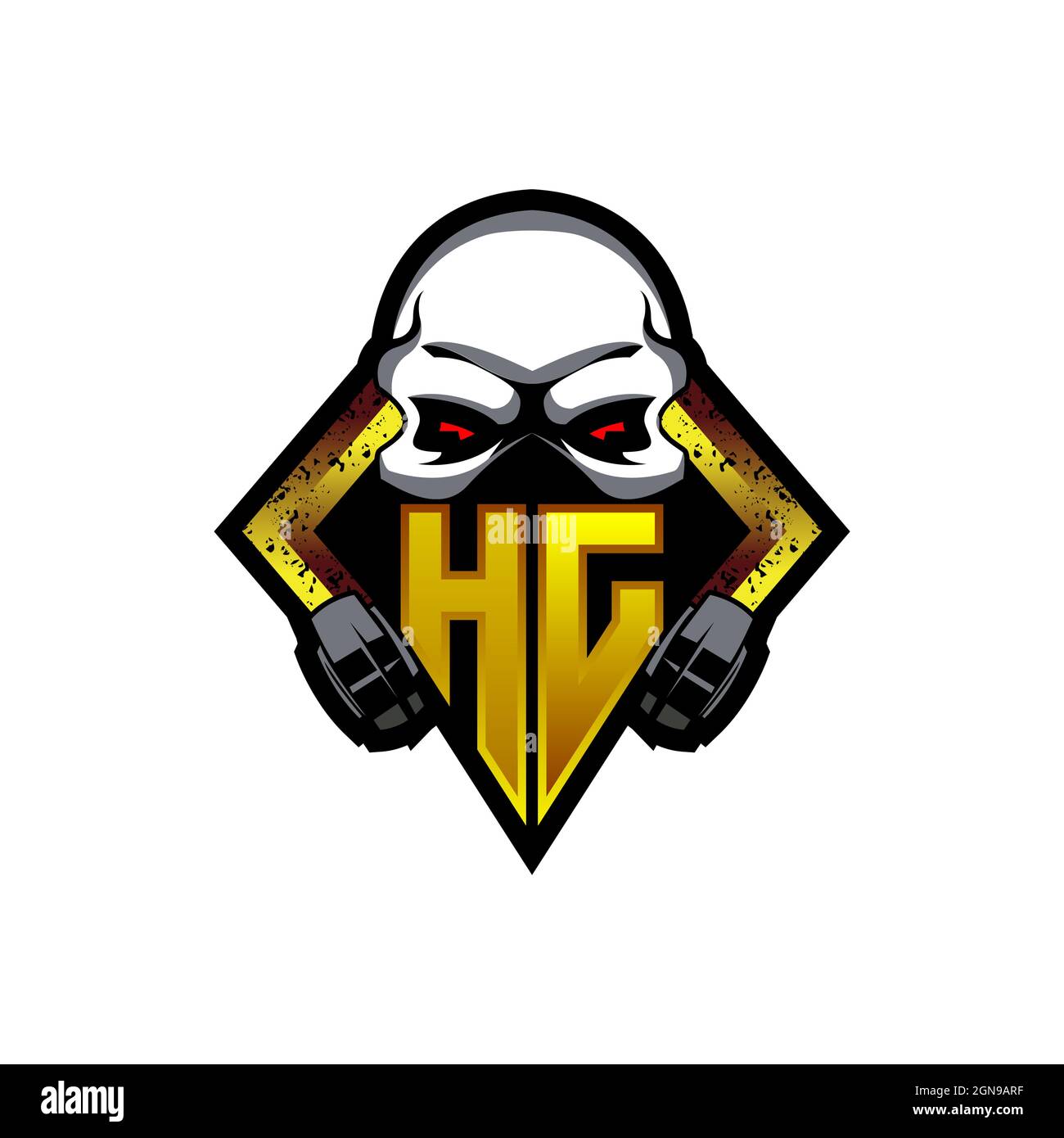 QS Initial ESport gaming logo. Game console shape style vector template ...