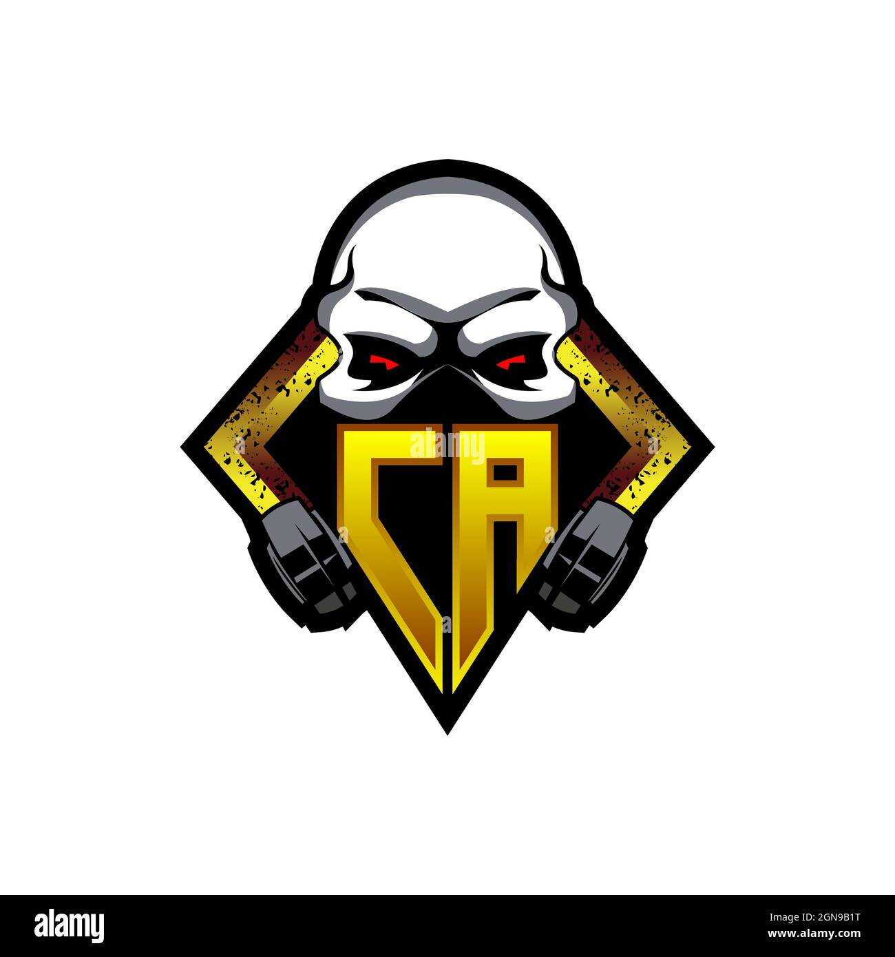 EC Initial ESport gaming logo. Game console shape style vector template ...