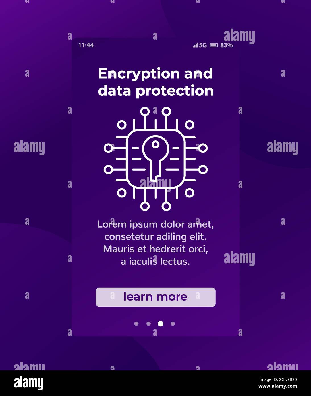 Encryption and data protection, mobile banner Stock Vector Image & Art ...