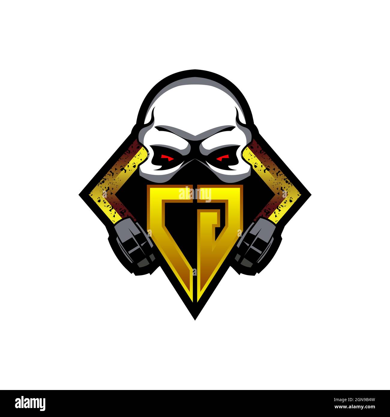 EJ Initial ESport gaming logo. Game console shape style vector template ...