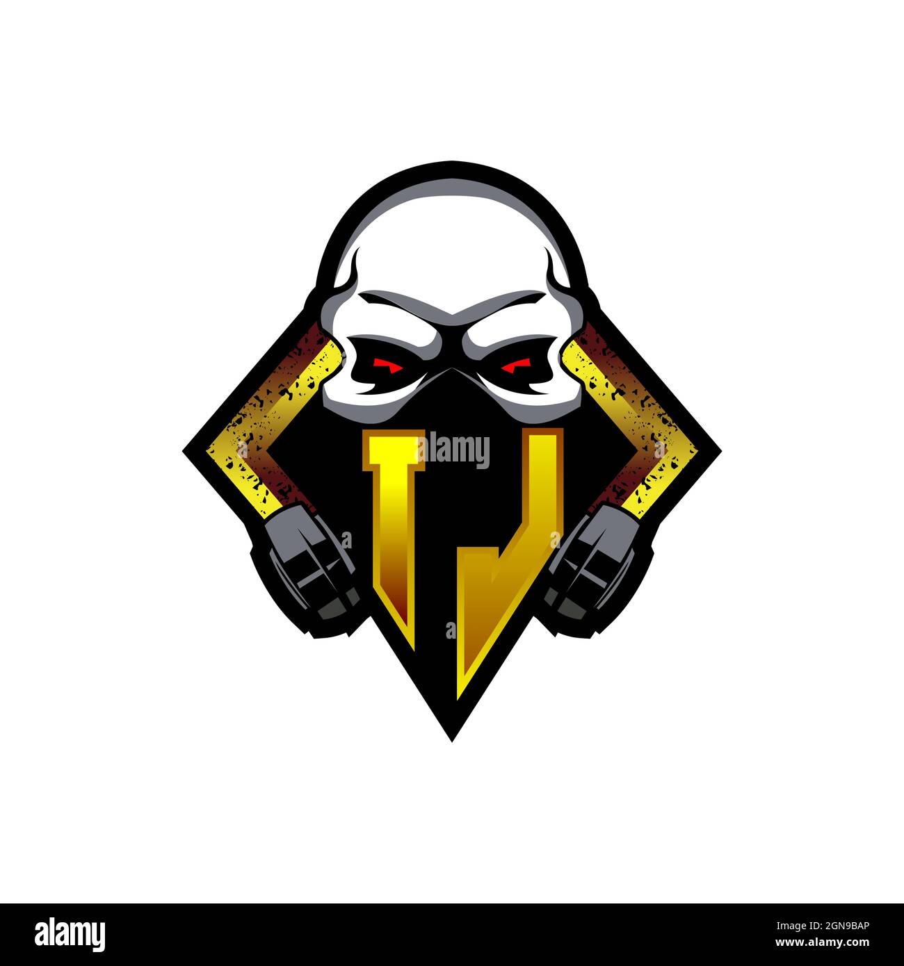 SV Initial ESport gaming logo. Game console shape style vector template ...