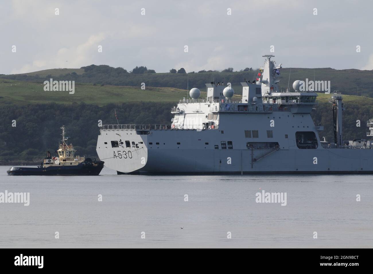 KNM Maud (A536), a replenishment oiler operated by the Royal Norwegian ...