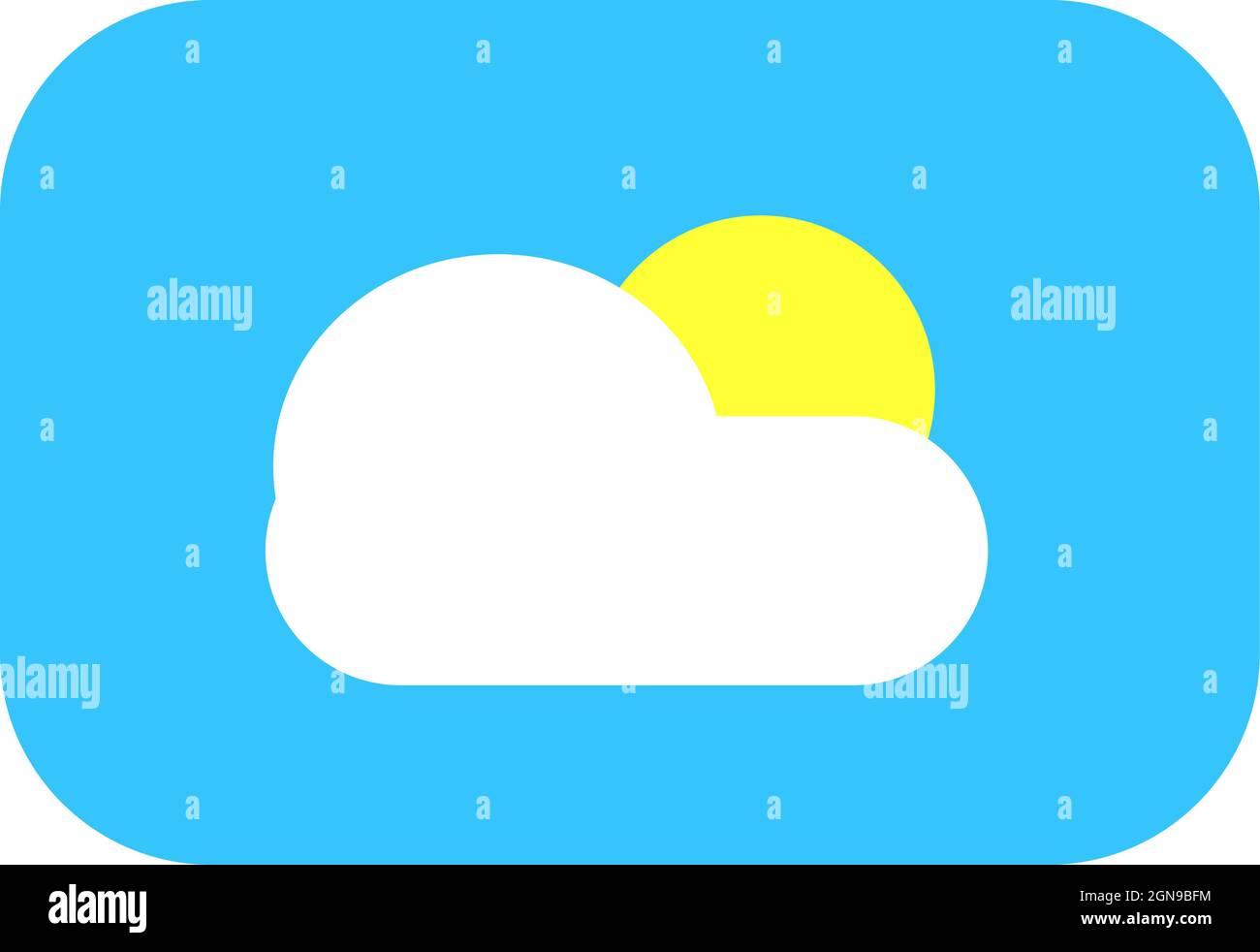 Weather forecast vector sign isolated on white background, clouds and ...