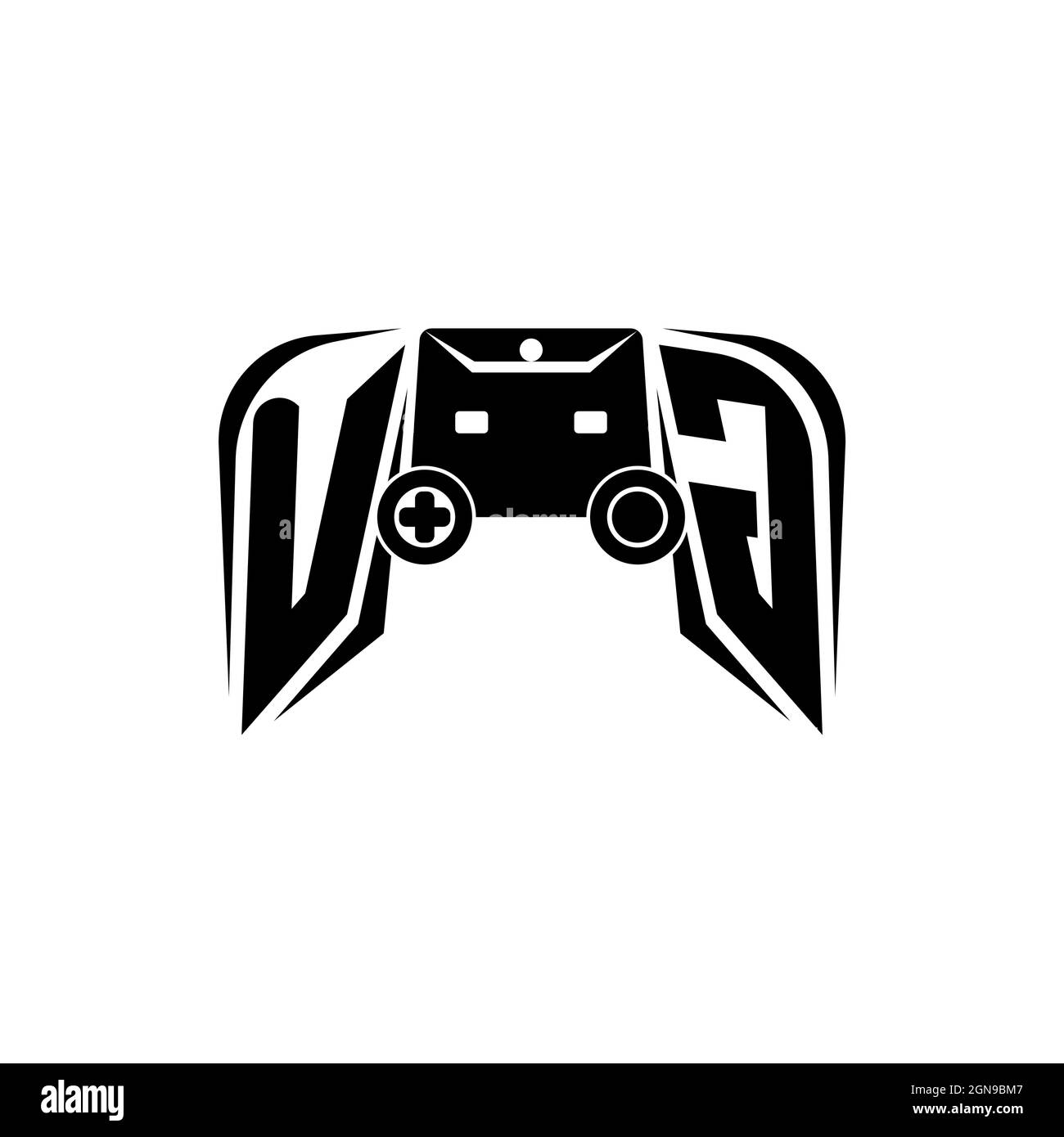 UG Initial ESport gaming logo. Game console shape style vector template ...