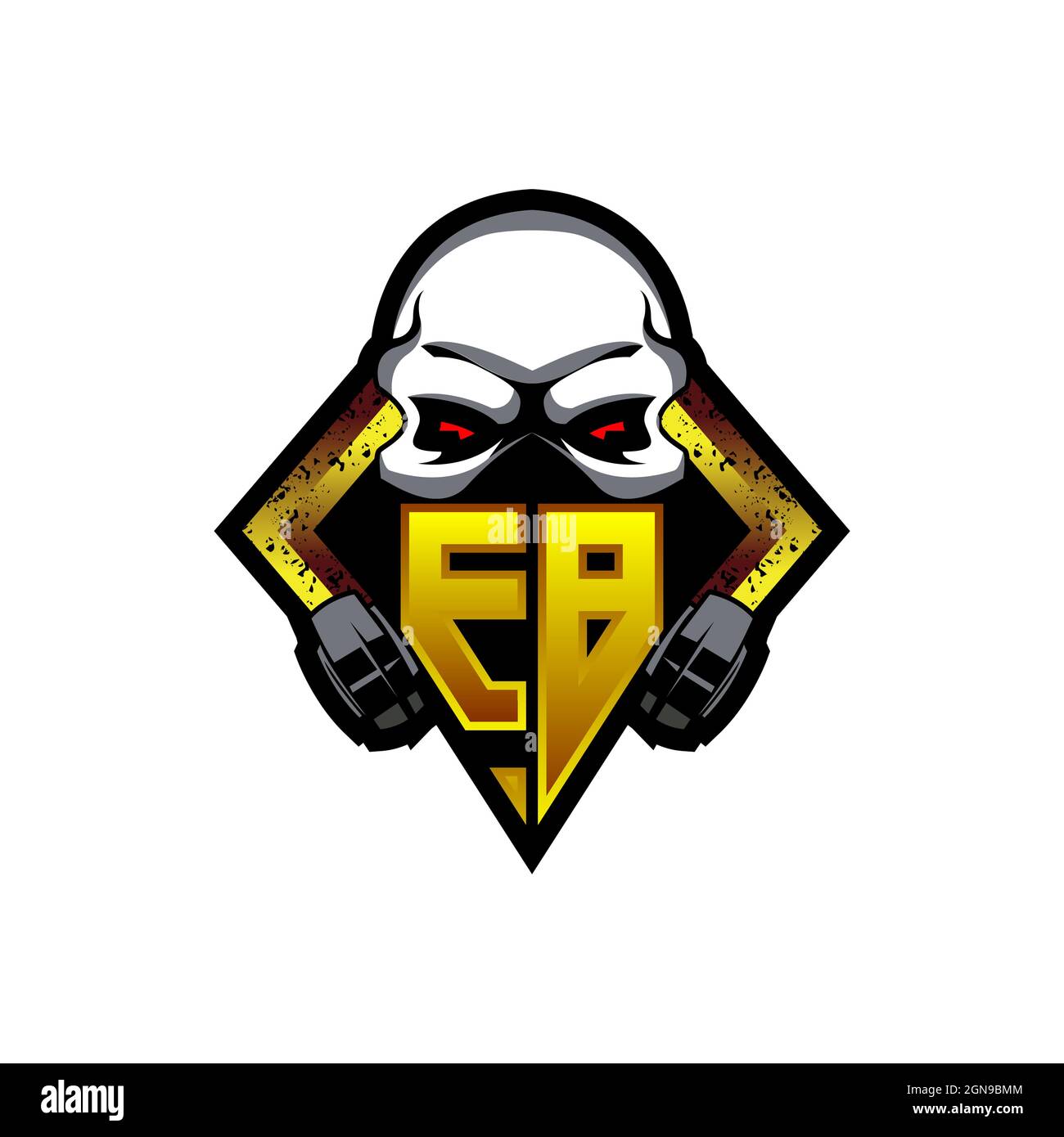 MG Initial ESport gaming logo. Game console shape style vector template ...