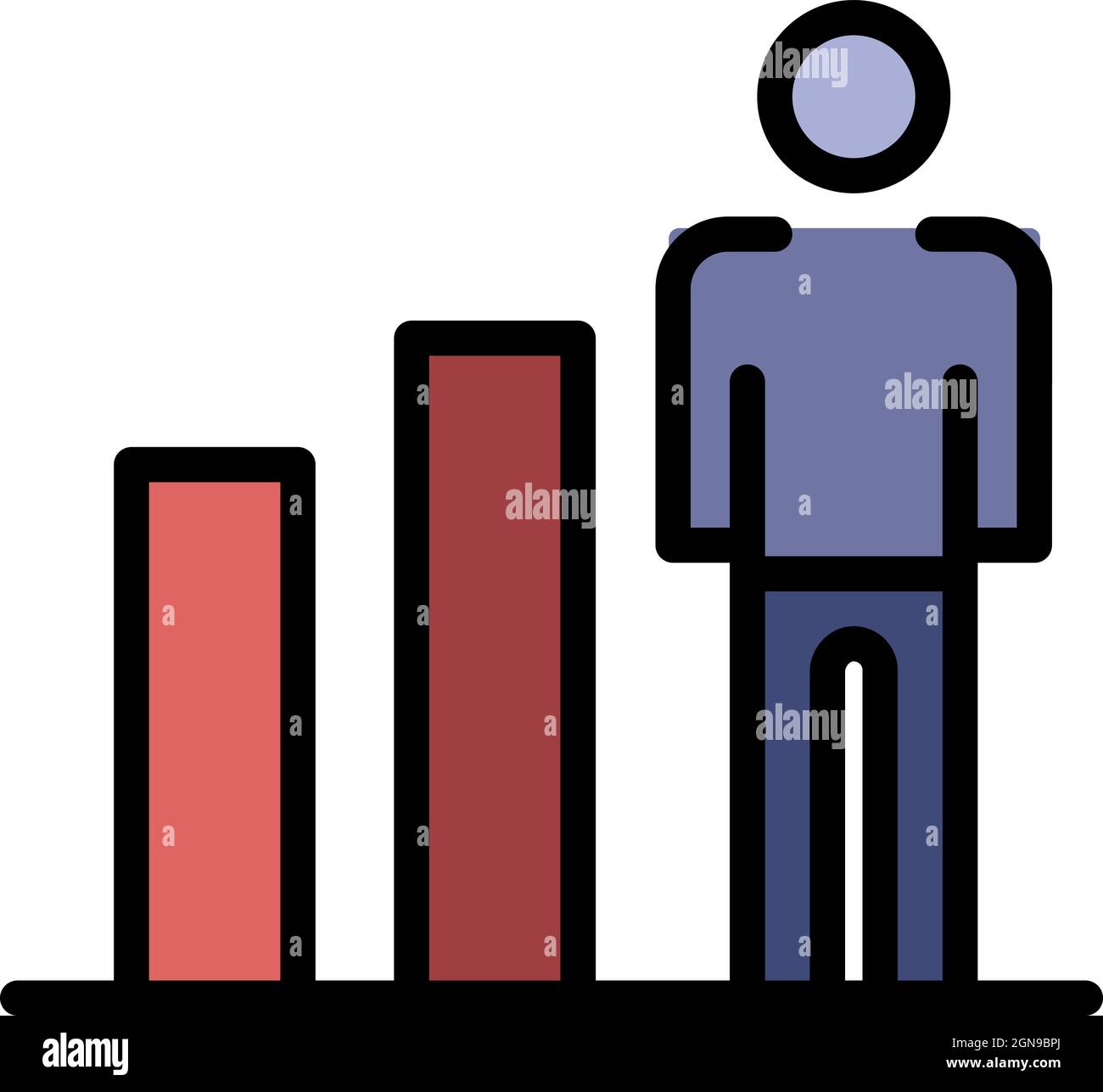 Human ability growth icon. Outline human ability growth vector icon ...