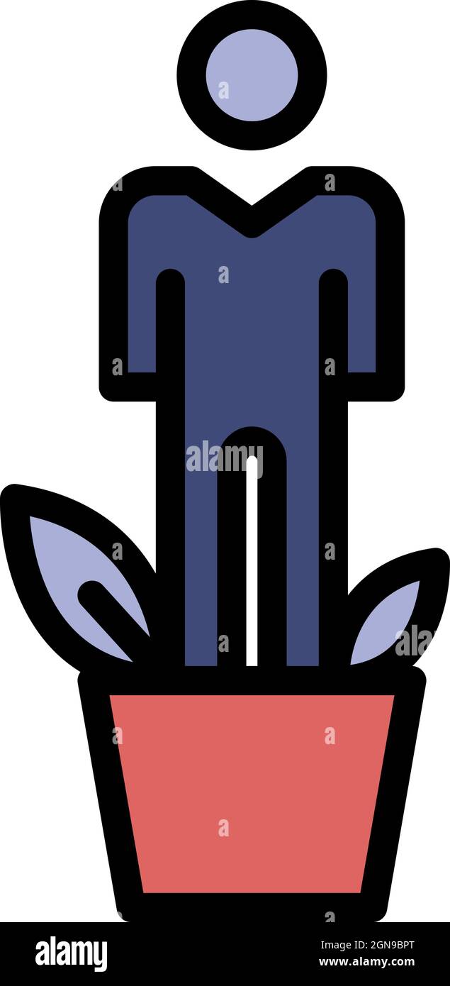 Human growth icon. Outline human growth vector icon color flat isolated ...