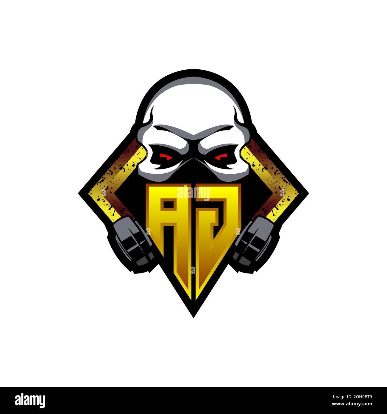 Initial AG logo design, Initial AG logo design with Gas Mask Style ...