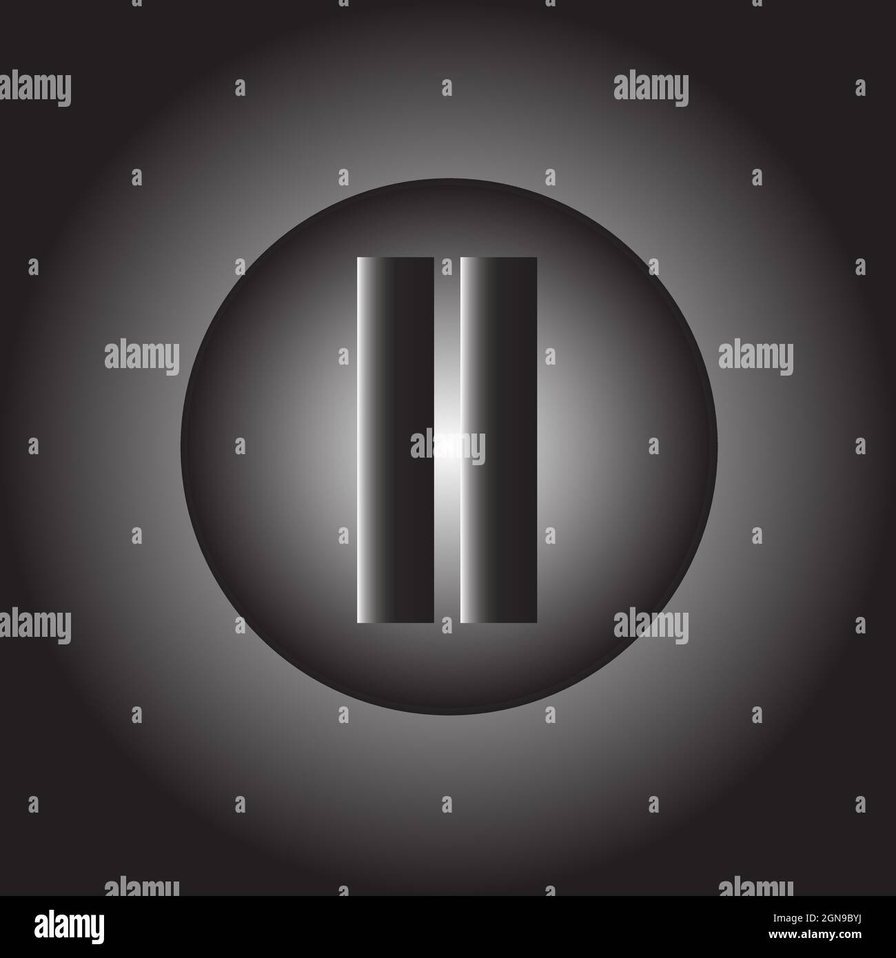 Pause button vector illustration, gradient pause icon Stock Vector ...