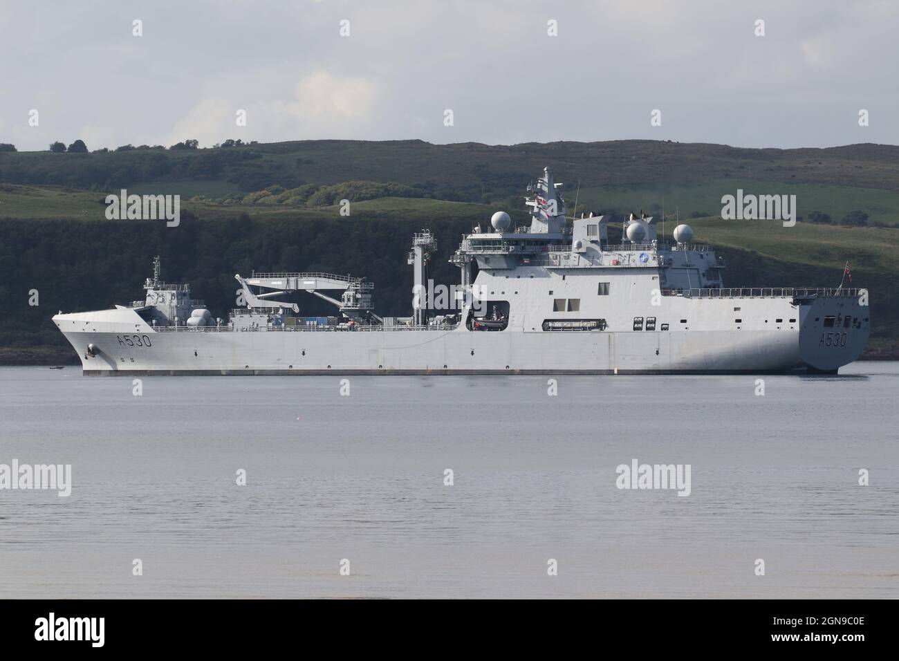 KNM Maud (A536), a replenishment oiler operated by the Royal Norwegian ...