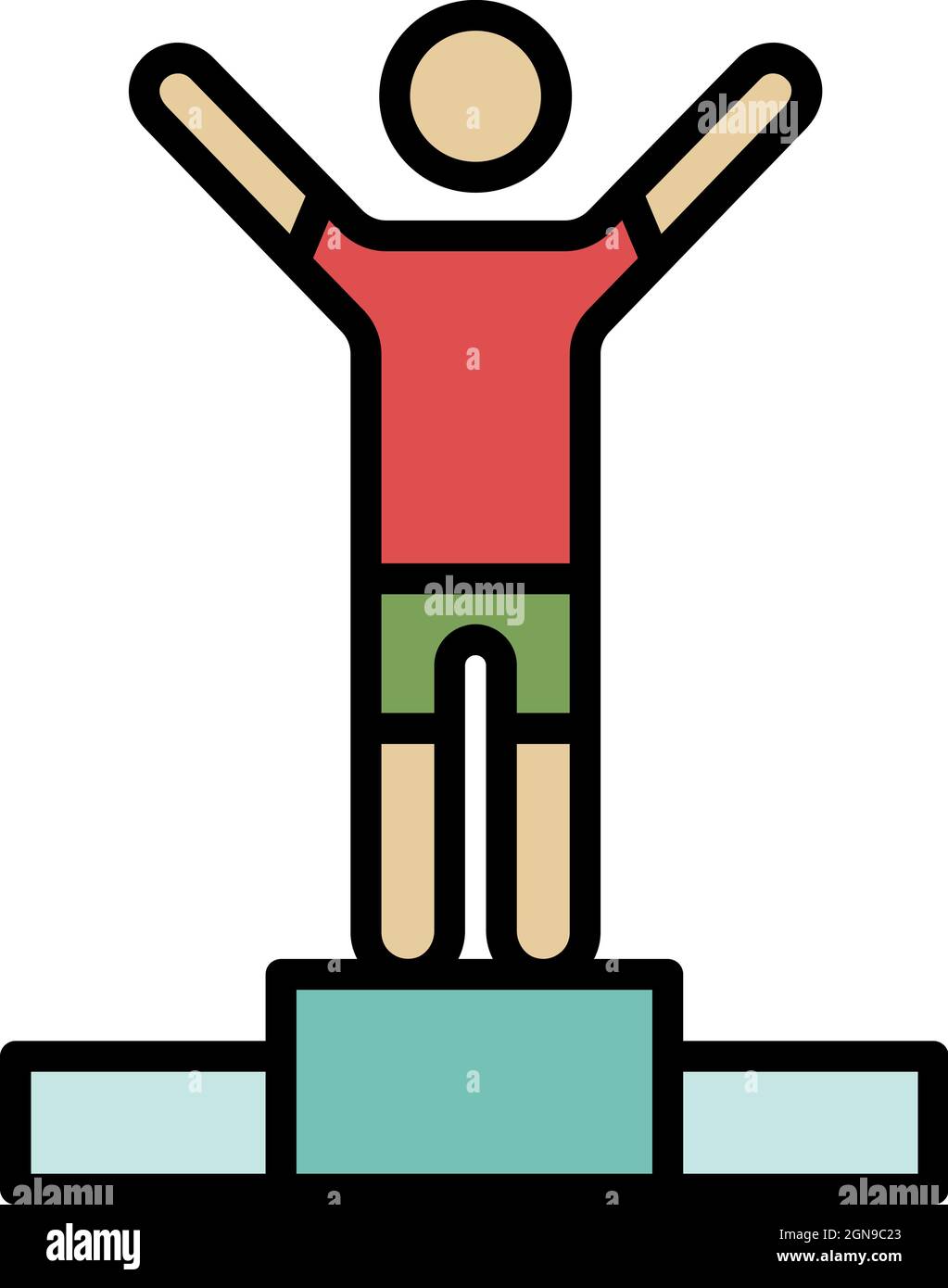 Champion icon. Outline champion vector icon color flat isolated Stock ...