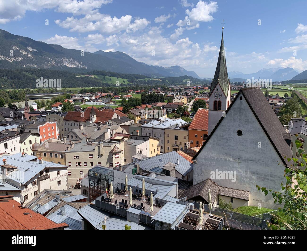 The village of glass, Rattenberg, from the top of the castle in Austria ...