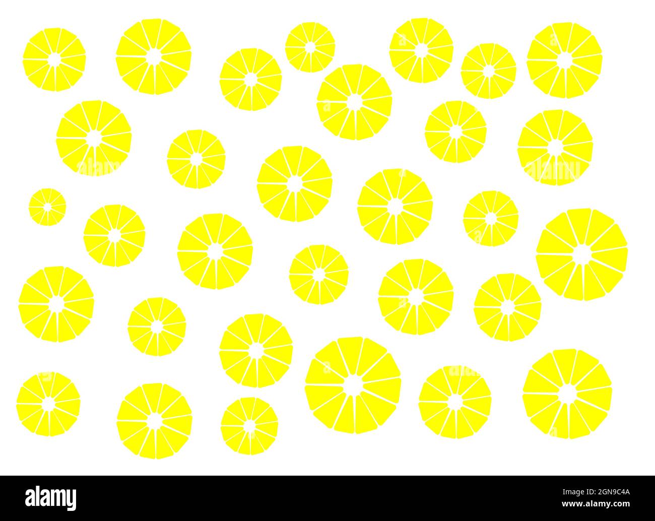 Pineapple slices pattern on white background Stock Vector Image & Art ...