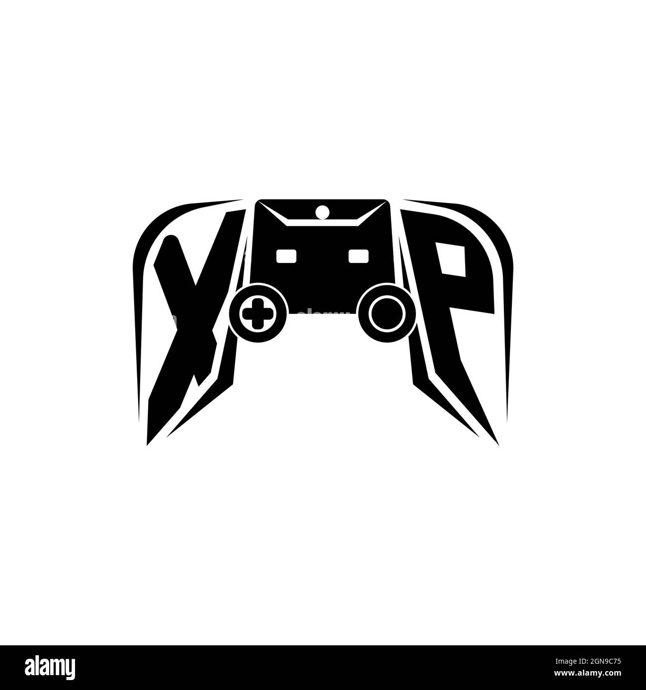 XP Initial ESport gaming logo. Game console shape style vector template ...