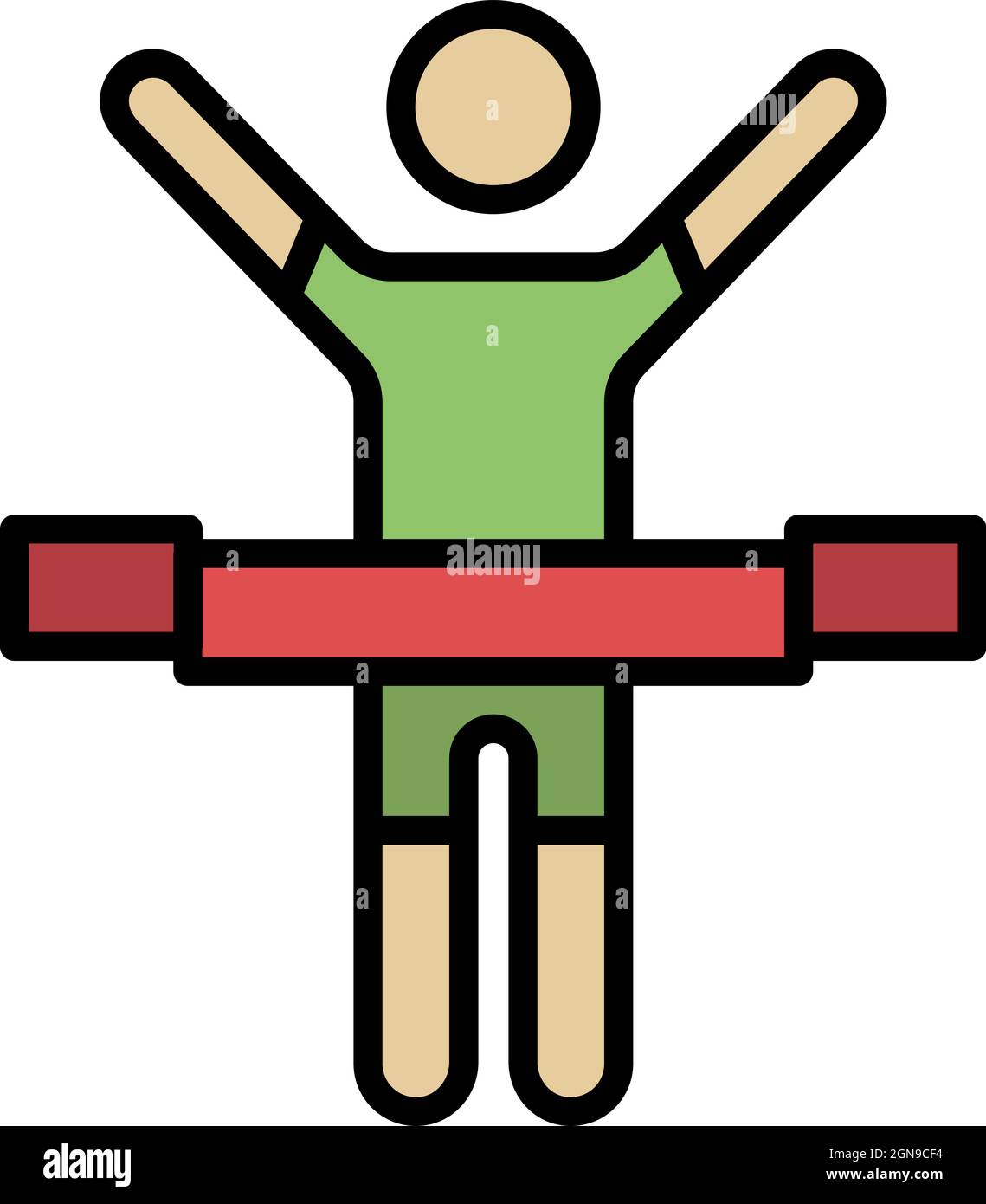 Crosses the finish line icon. Outline crosses the finish line vector ...