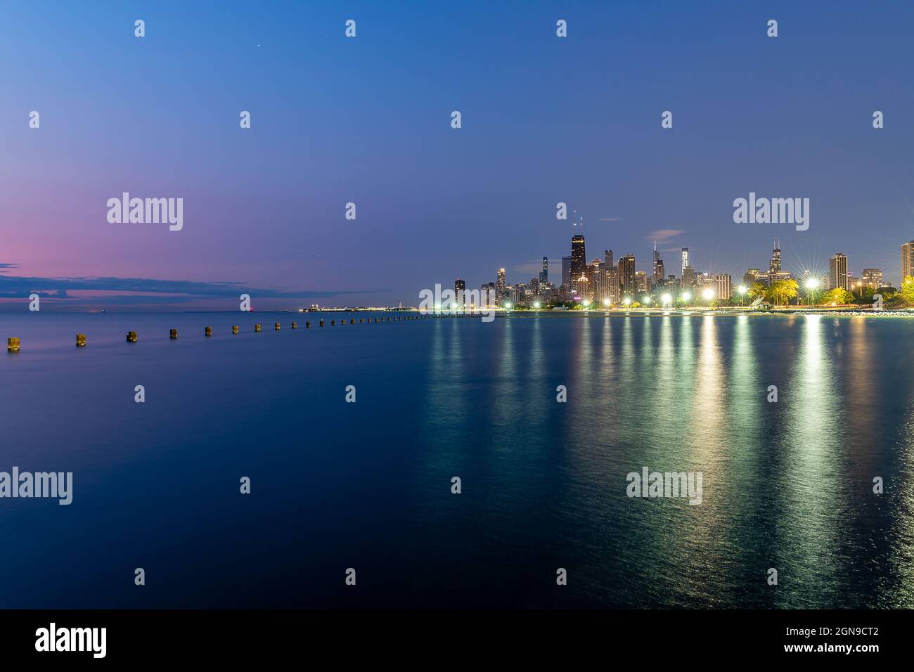 The Chicago Skyline from Fullerton & North Beach Stock Photo - Alamy