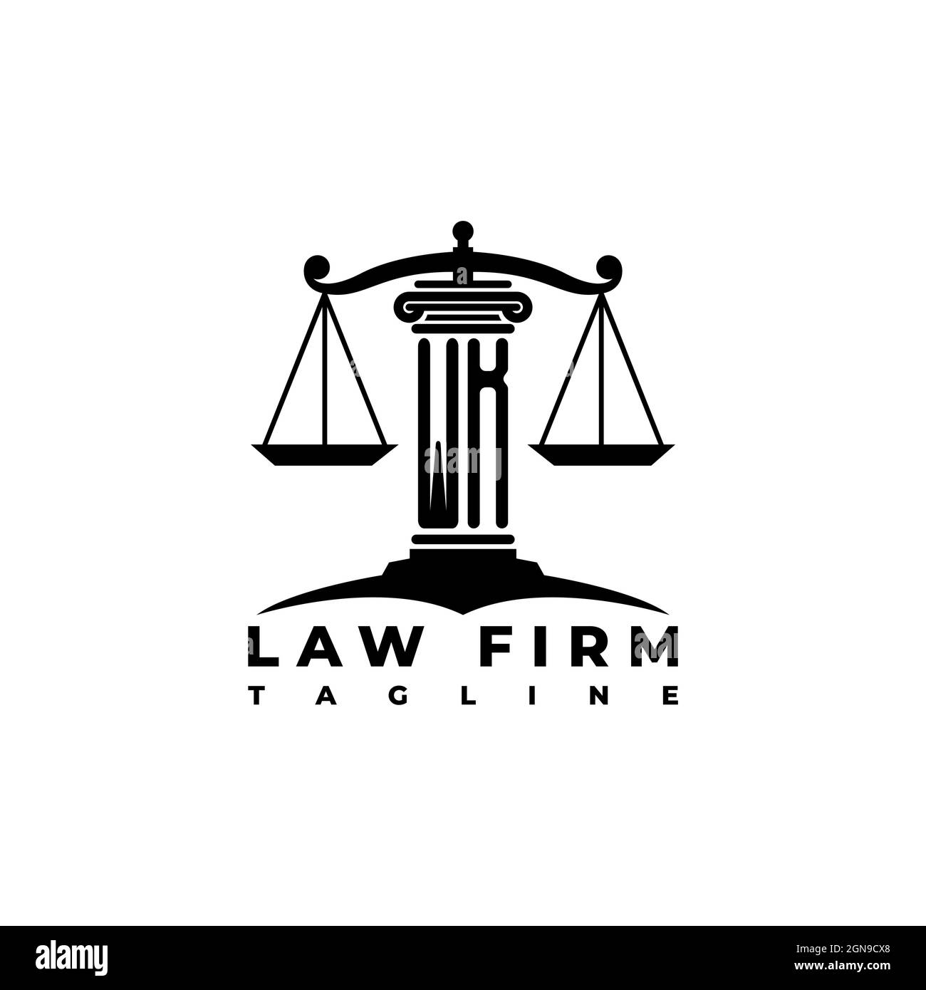 WK Monogram Logo Letter Pillars Geometric shape style vector, Law Firm ...