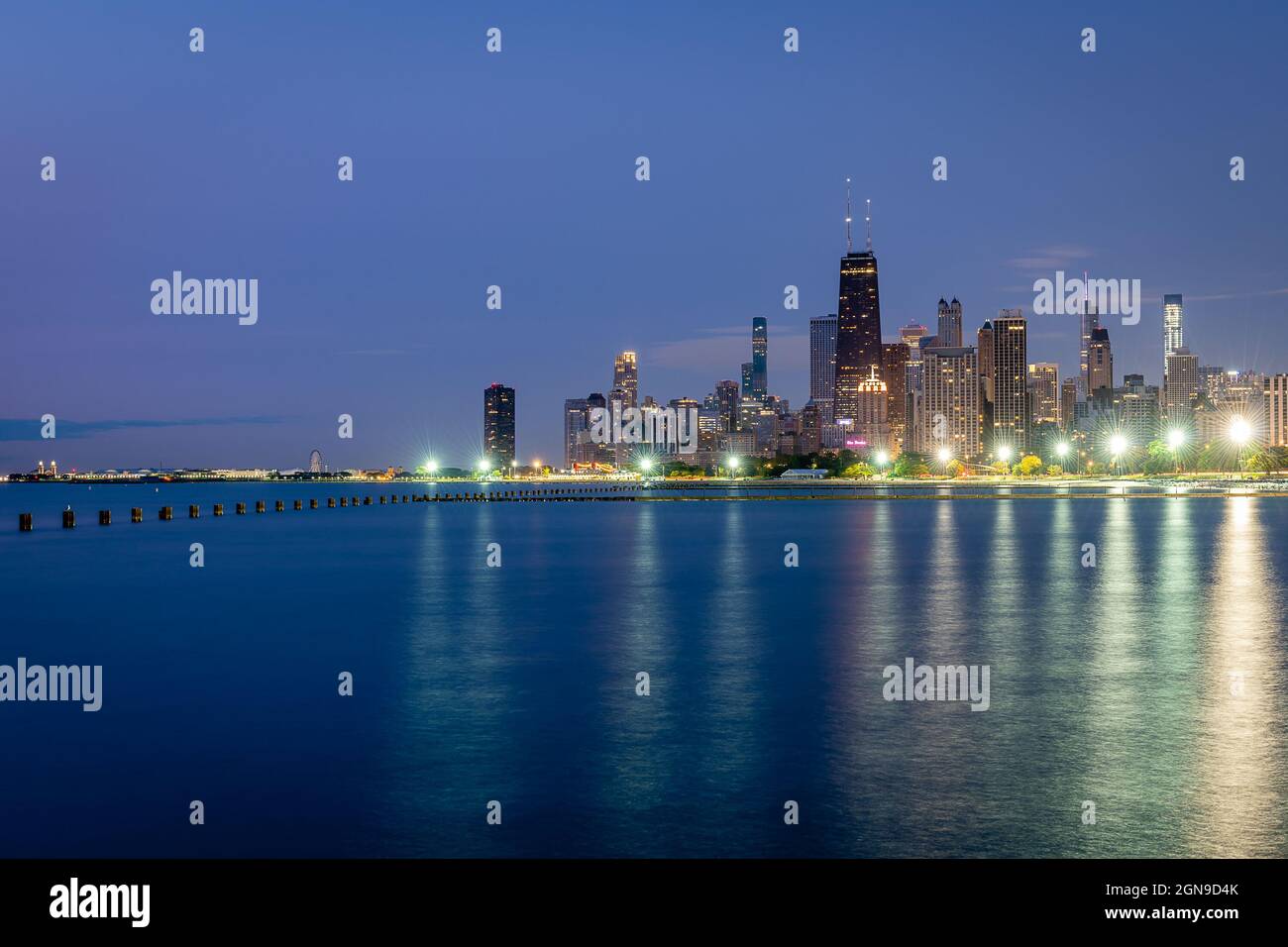The Chicago Skyline from Fullerton & North Beach Stock Photo - Alamy