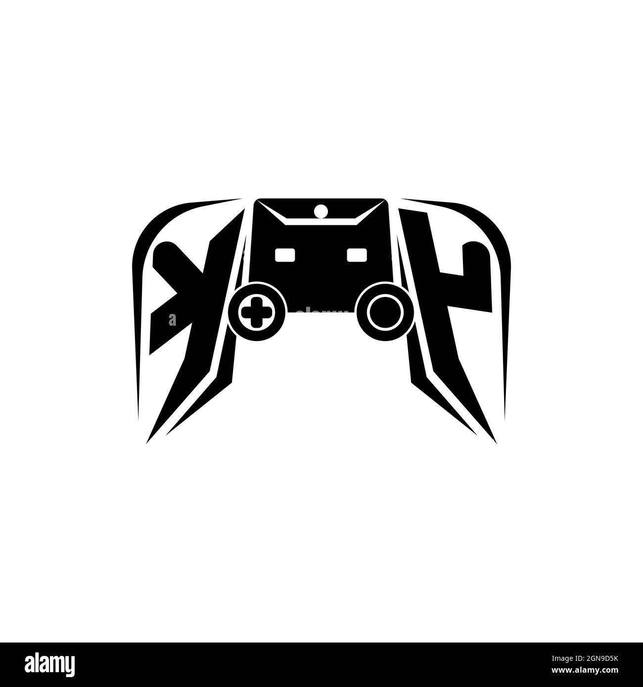 KY Initial ESport gaming logo. Game console shape style vector template ...