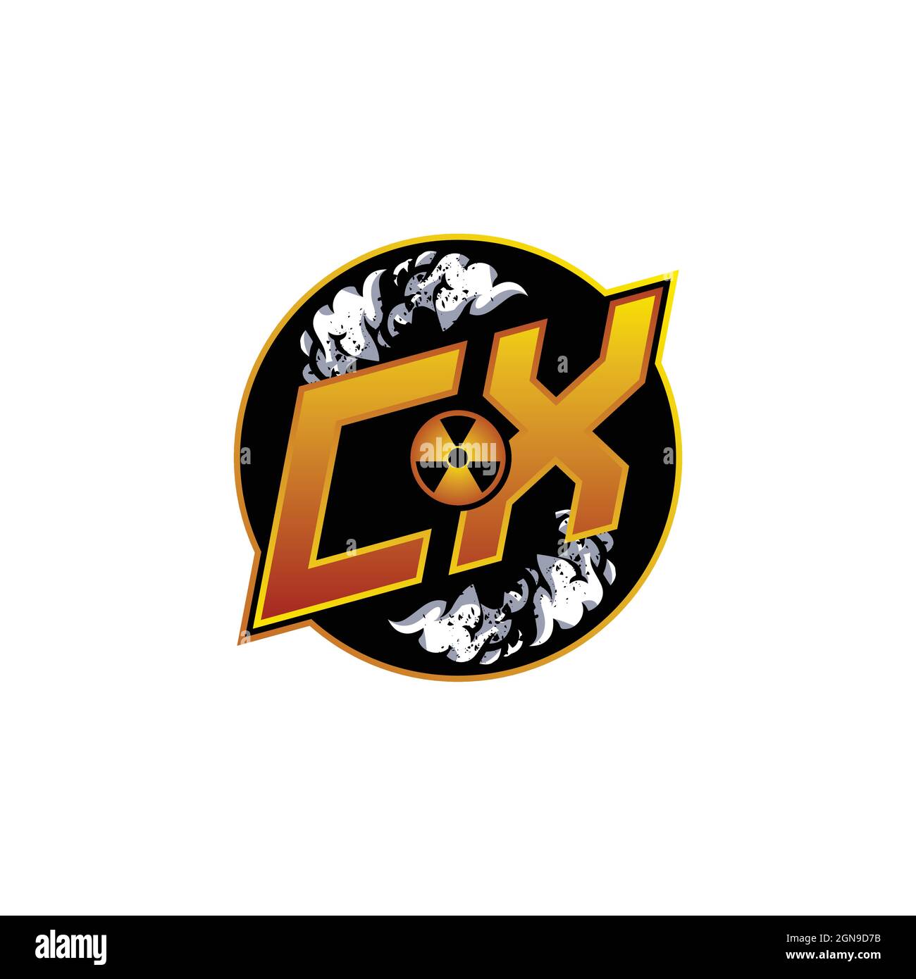 CX Logo monogram with Skull Shape designs template vector icon modern ...