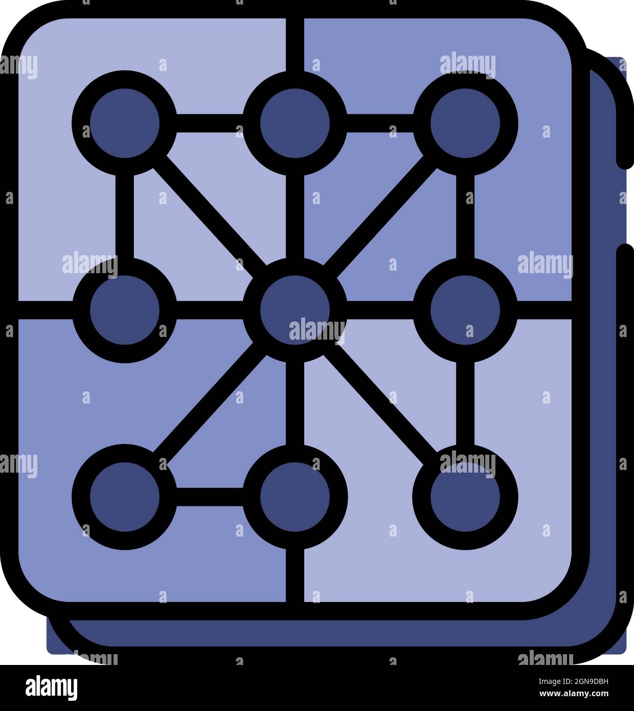 Nylon fabric icon. Outline nylon fabric vector icon color flat isolated ...