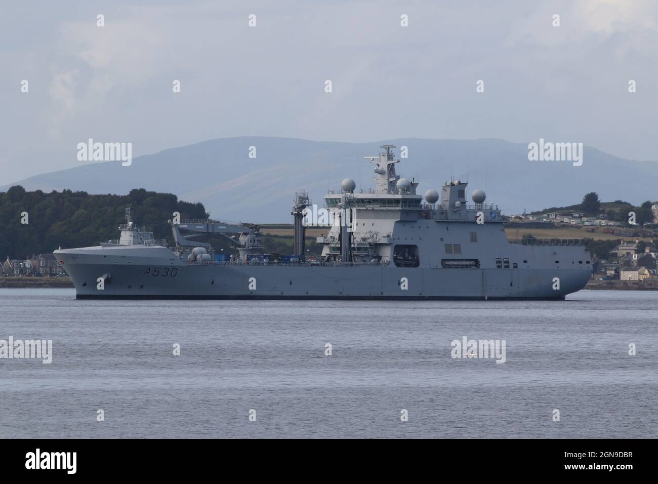 KNM Maud (A536), a replenishment oiler operated by the Royal Norwegian ...
