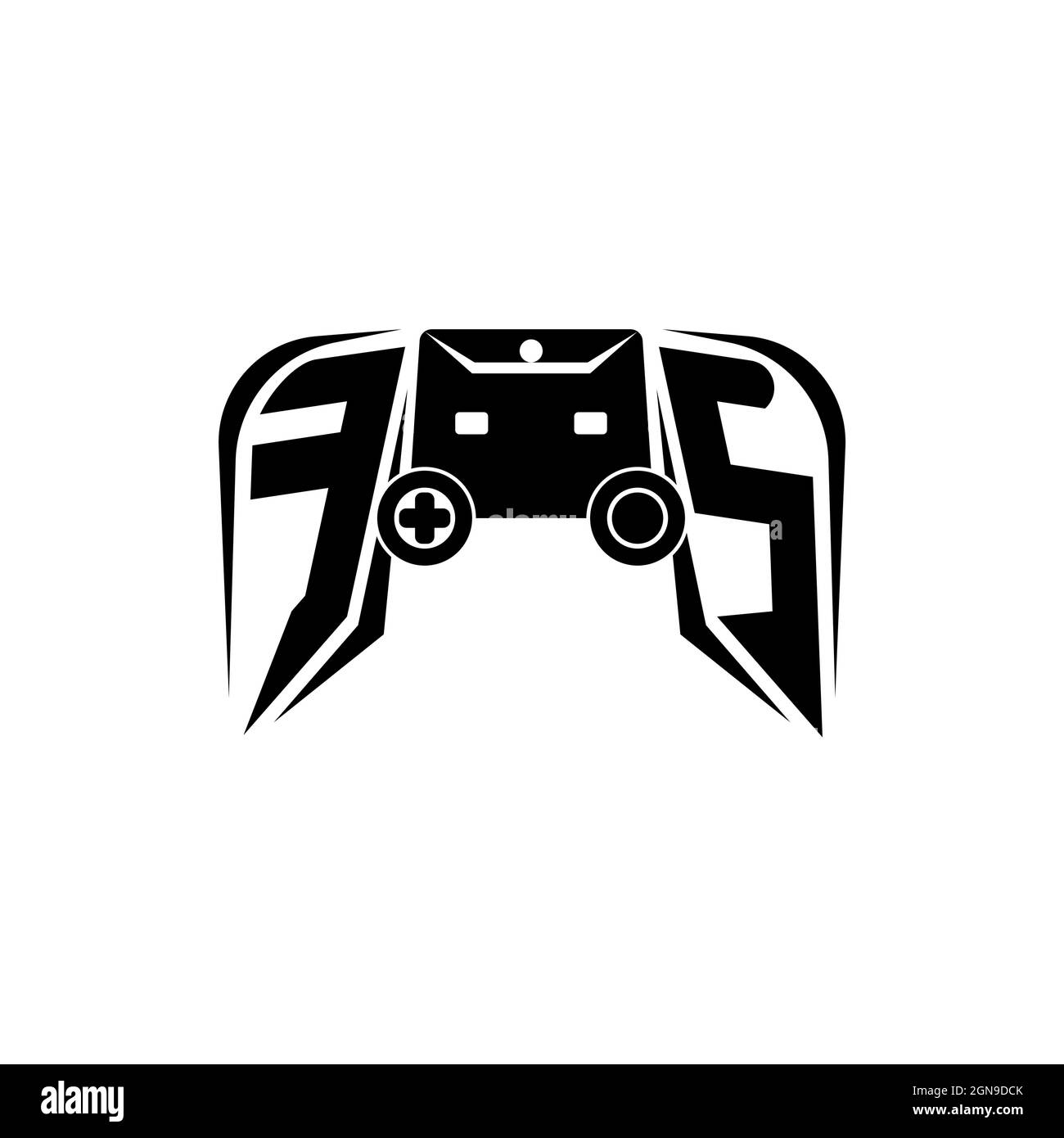 FS Initial ESport gaming logo. Game console shape style vector template ...