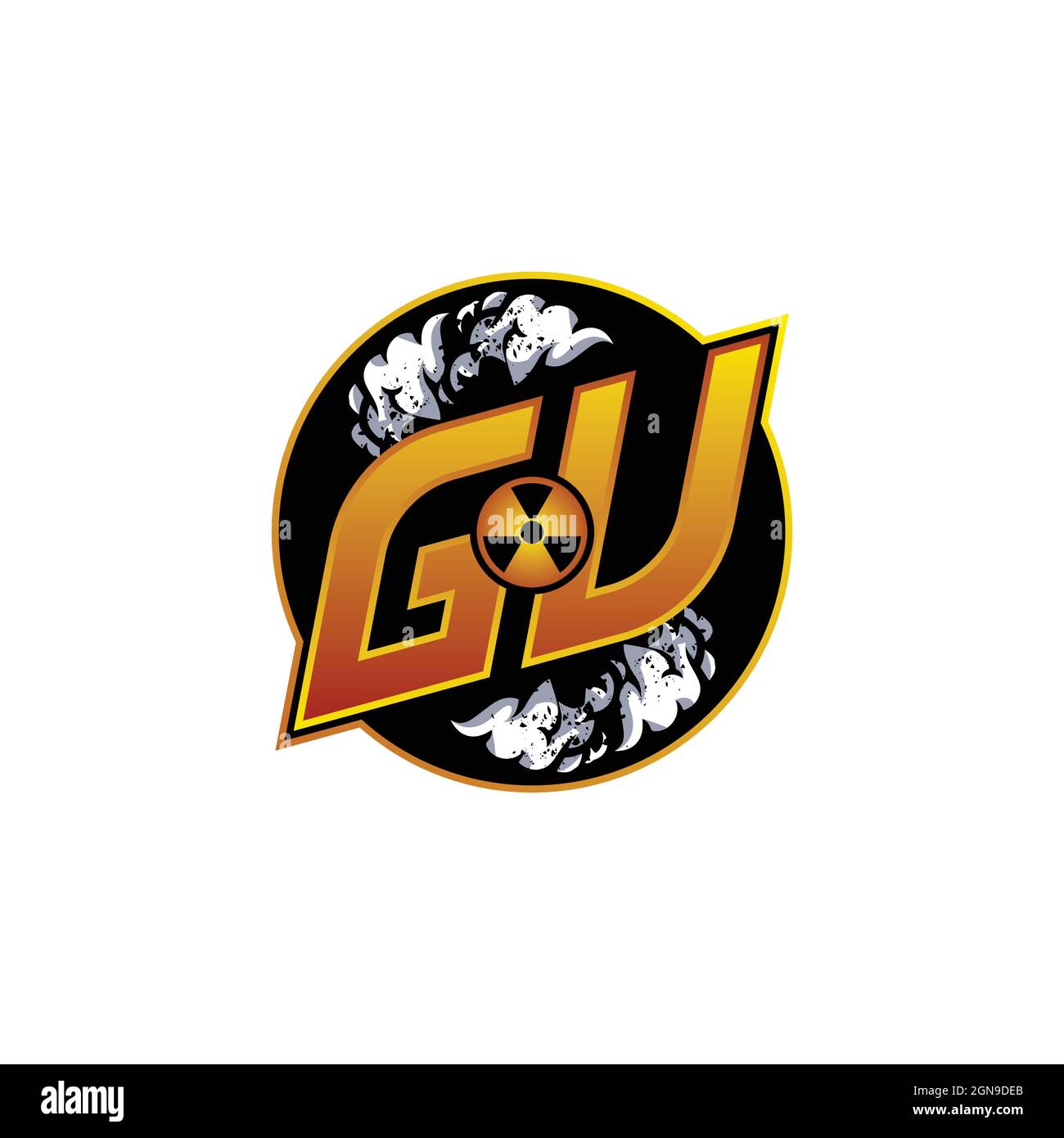 GV Logo monogram with Skull Shape designs template vector icon modern ...