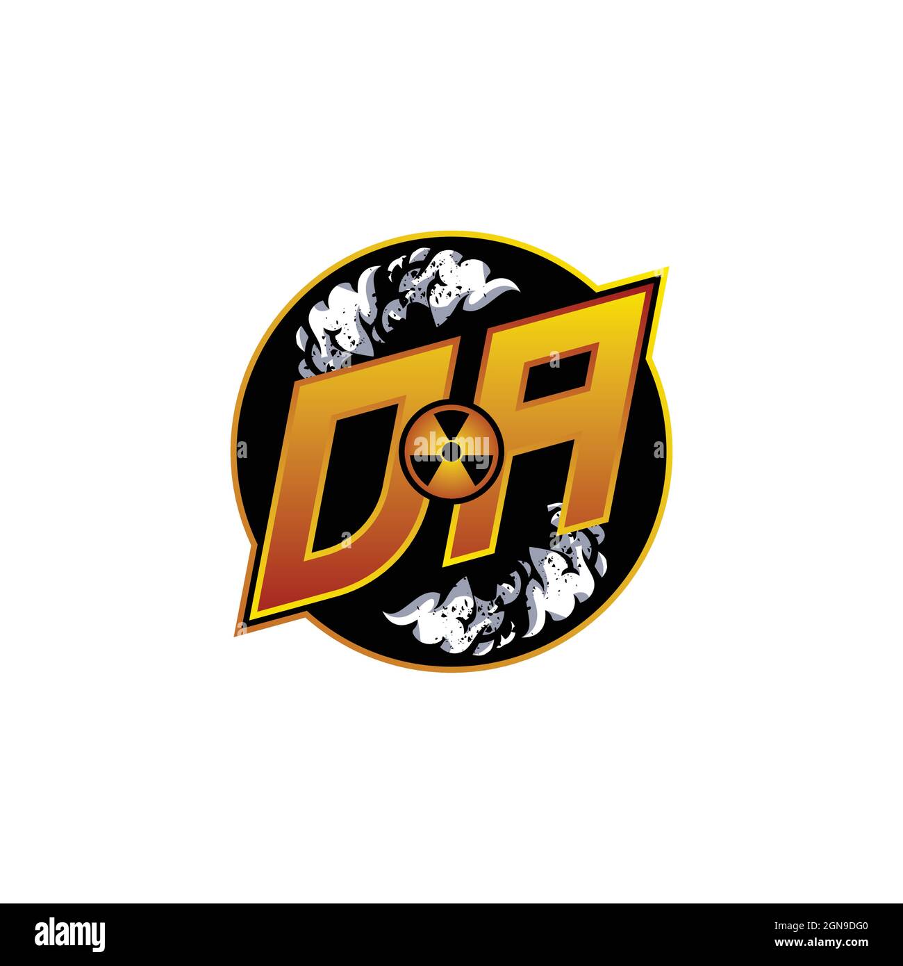 DA Logo monogram with Skull Shape designs template vector icon modern ...