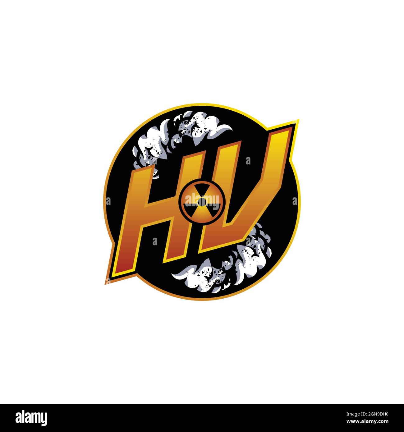 HW Logo monogram with Skull Shape designs template vector icon modern ...