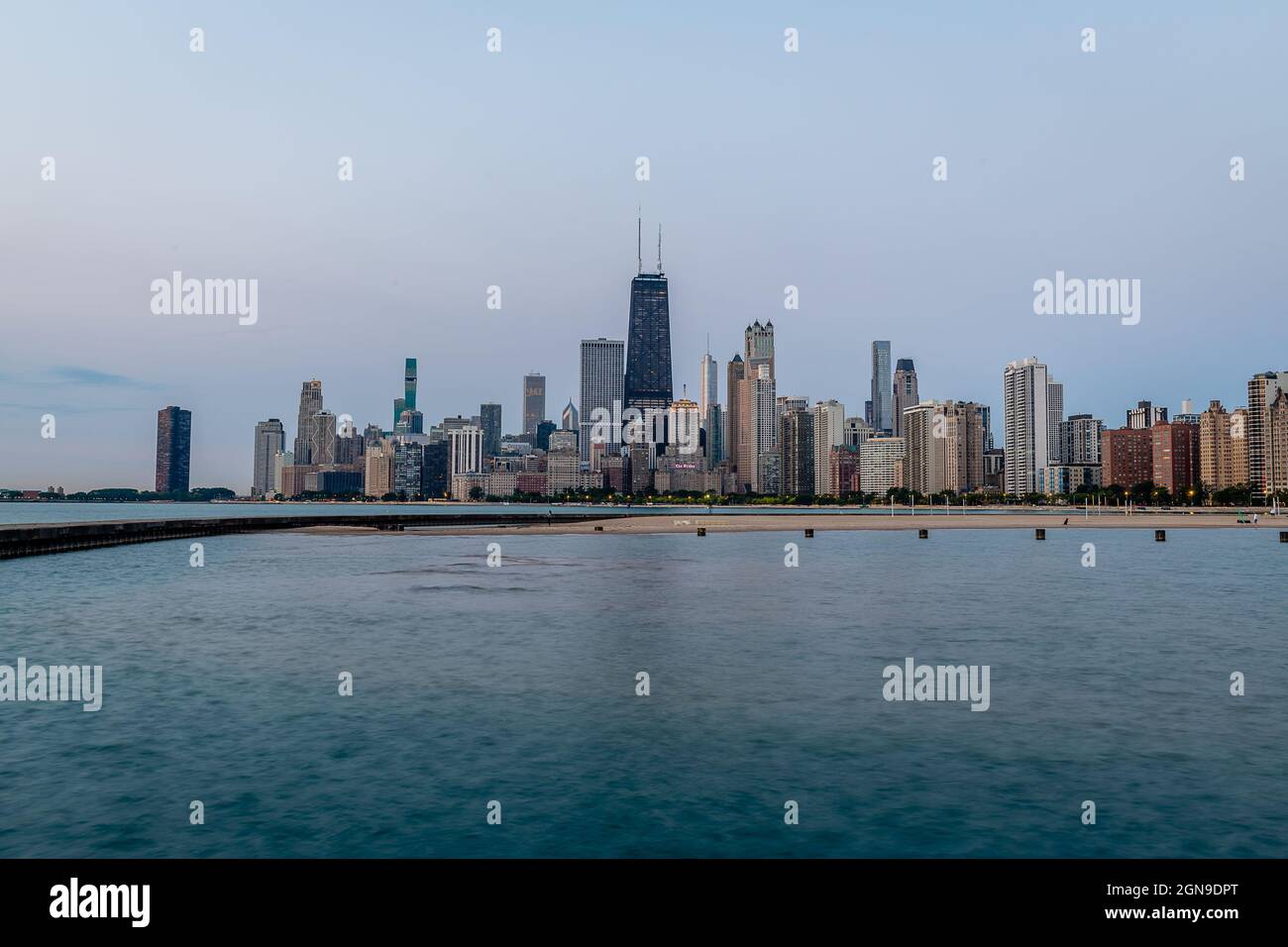 The Chicago Skyline from Fullerton & North Beach Stock Photo - Alamy