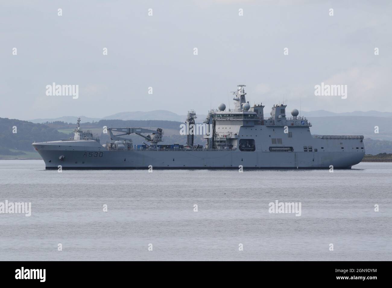 KNM Maud (A536), a replenishment oiler operated by the Royal Norwegian ...