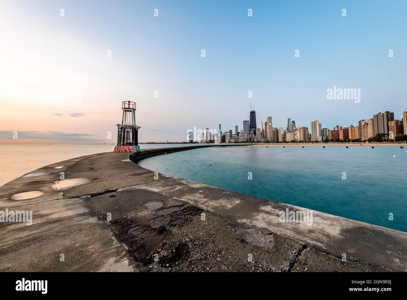 The Chicago Skyline from Fullerton & North Beach Stock Photo - Alamy