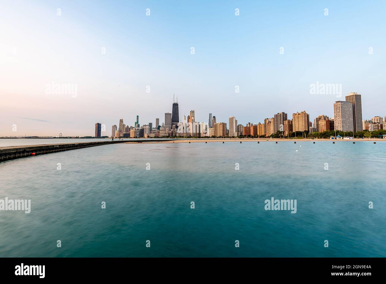 The Chicago Skyline from Fullerton & North Beach Stock Photo - Alamy