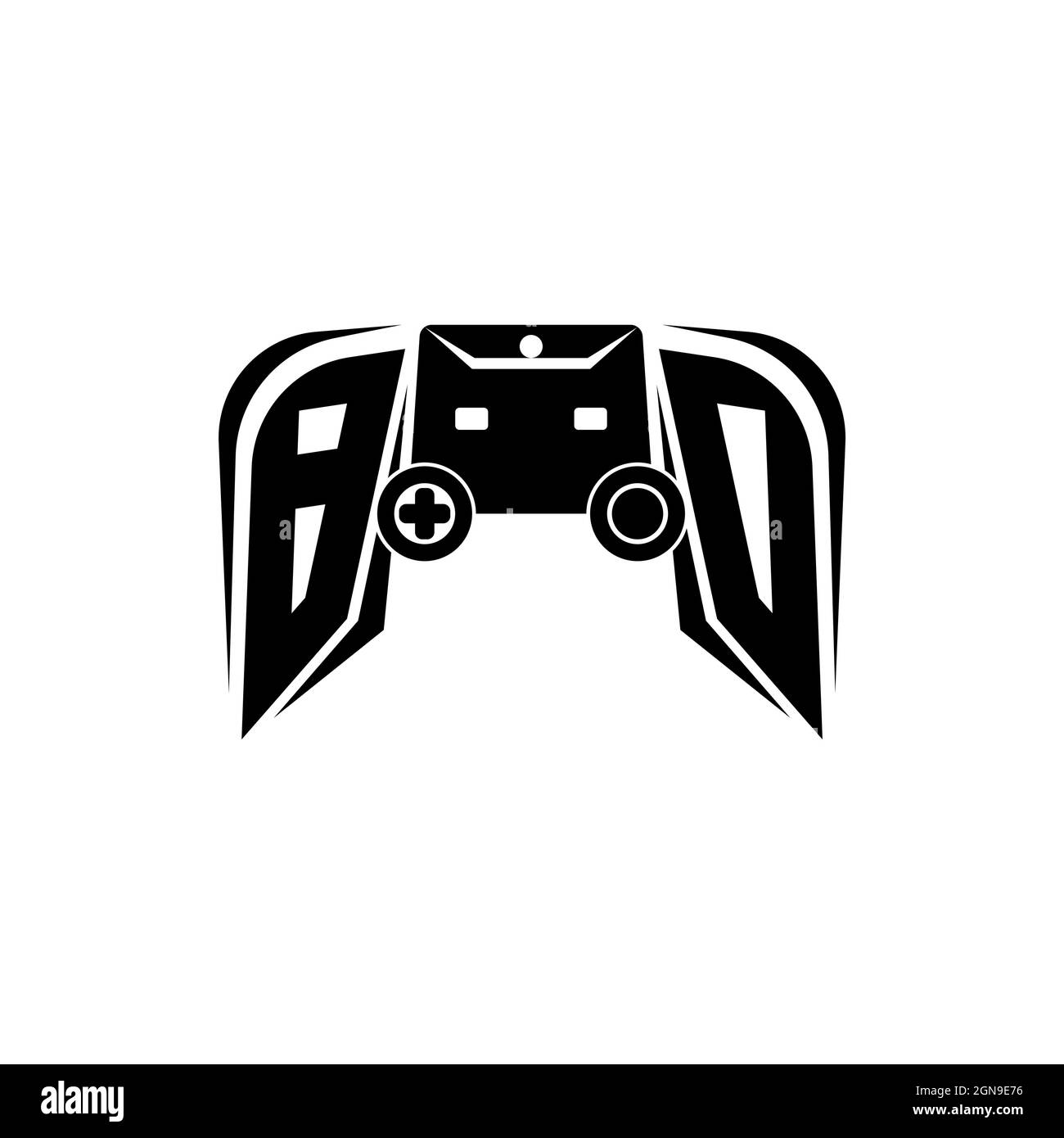 BO Initial ESport gaming logo. Game console shape style vector template ...
