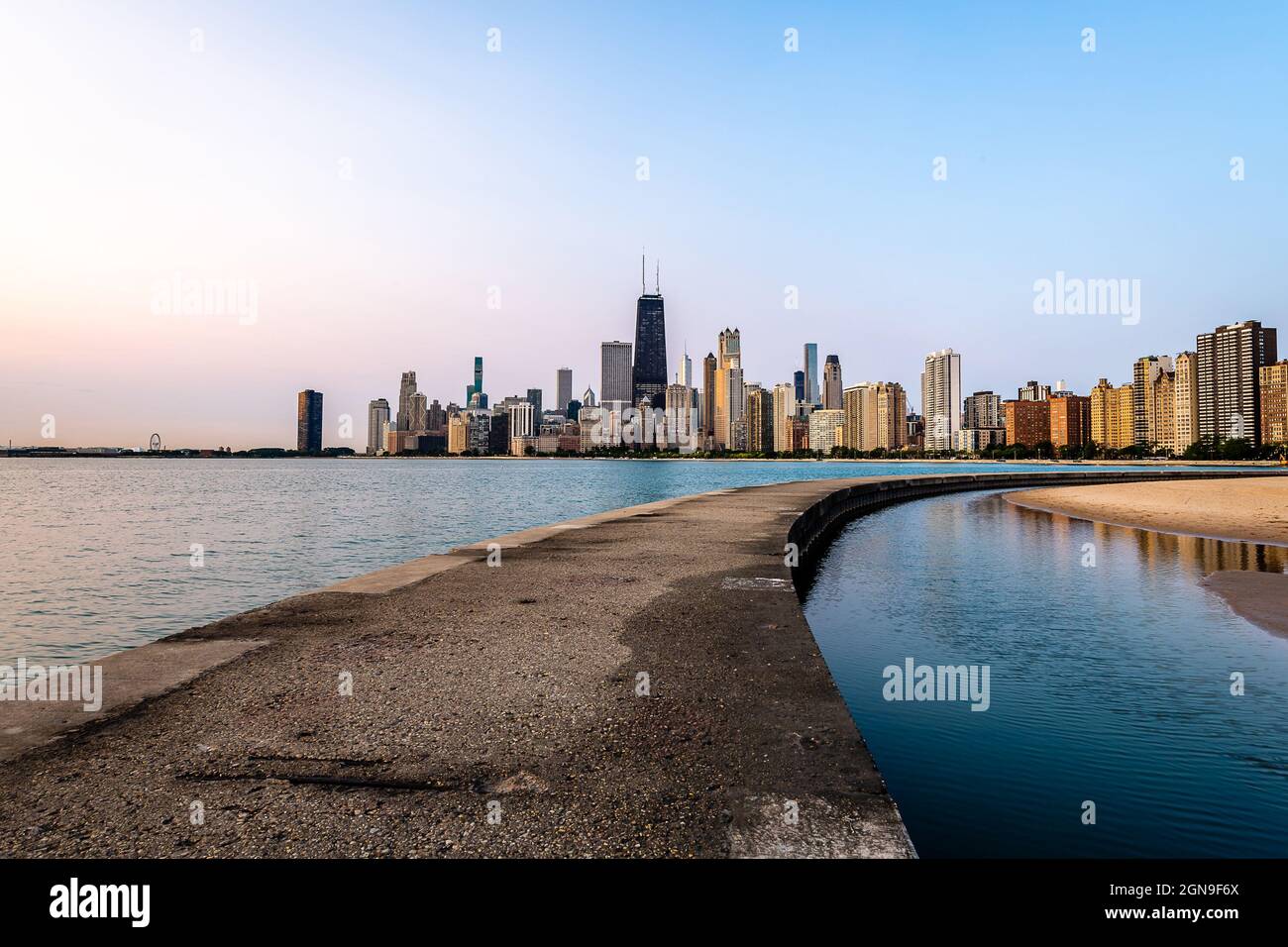 The Chicago Skyline from Fullerton & North Beach Stock Photo - Alamy