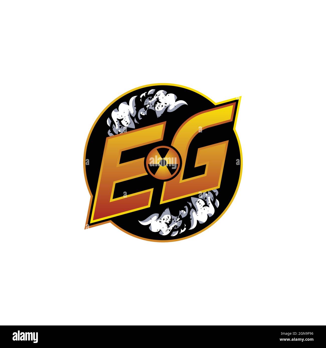 EG Logo Monogram Gaming with Gas Shape designs template vector icon ...