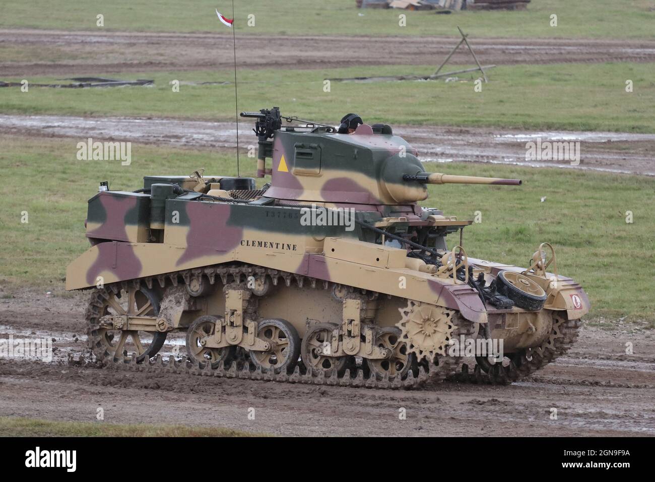 M3 Stuart tank. A British M3 Stuart tank during a demonstration at ...