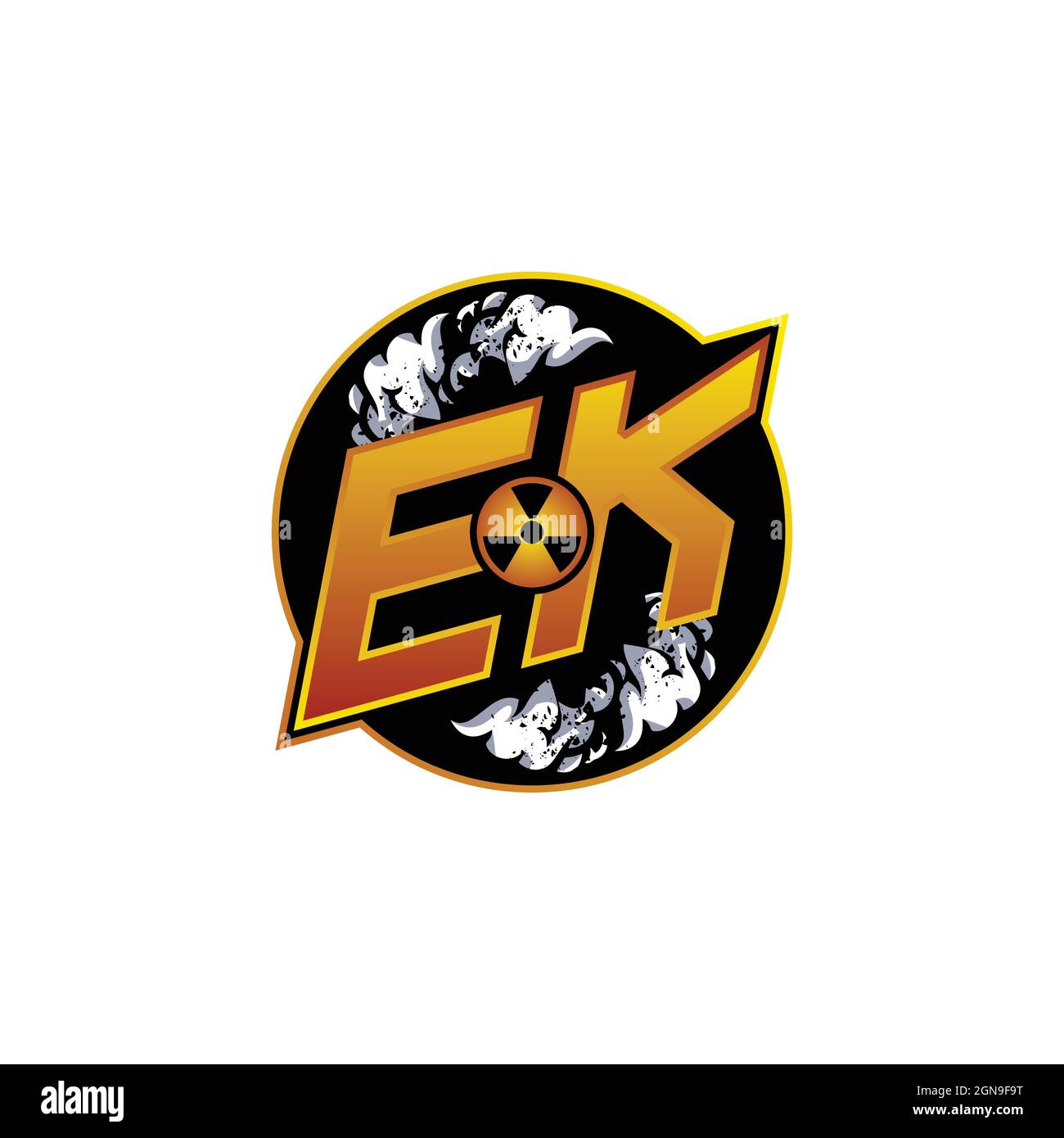 EK Logo Monogram Gaming with Gas Shape designs template vector icon ...