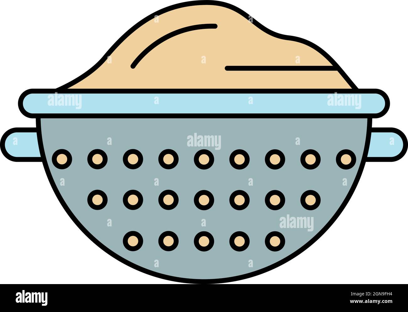 Sieve icon. Outline sieve vector icon color flat isolated Stock Vector Image & Art - Alamy
