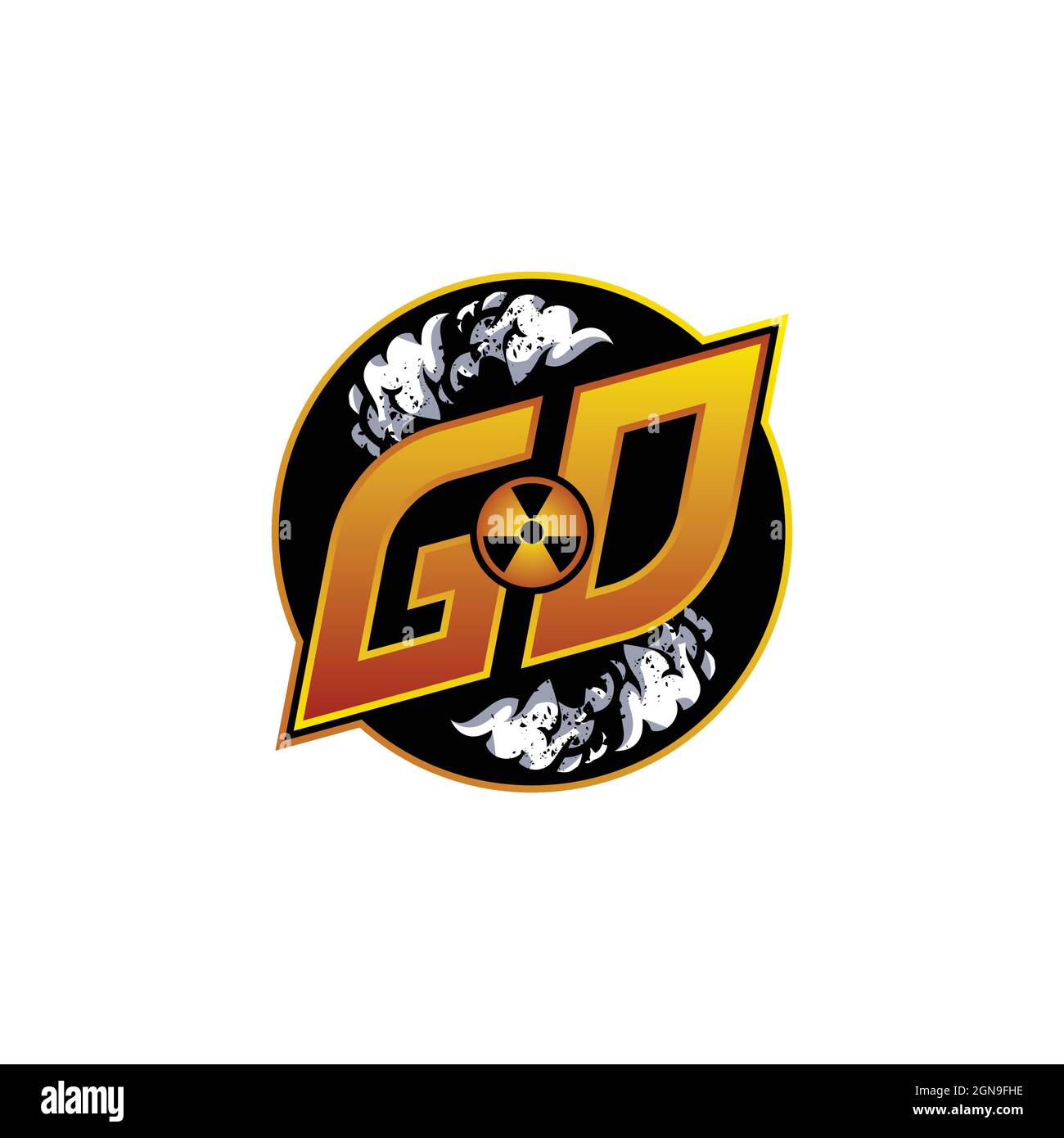 GD Logo Monogram Gaming with Gas Shape designs template vector icon ...
