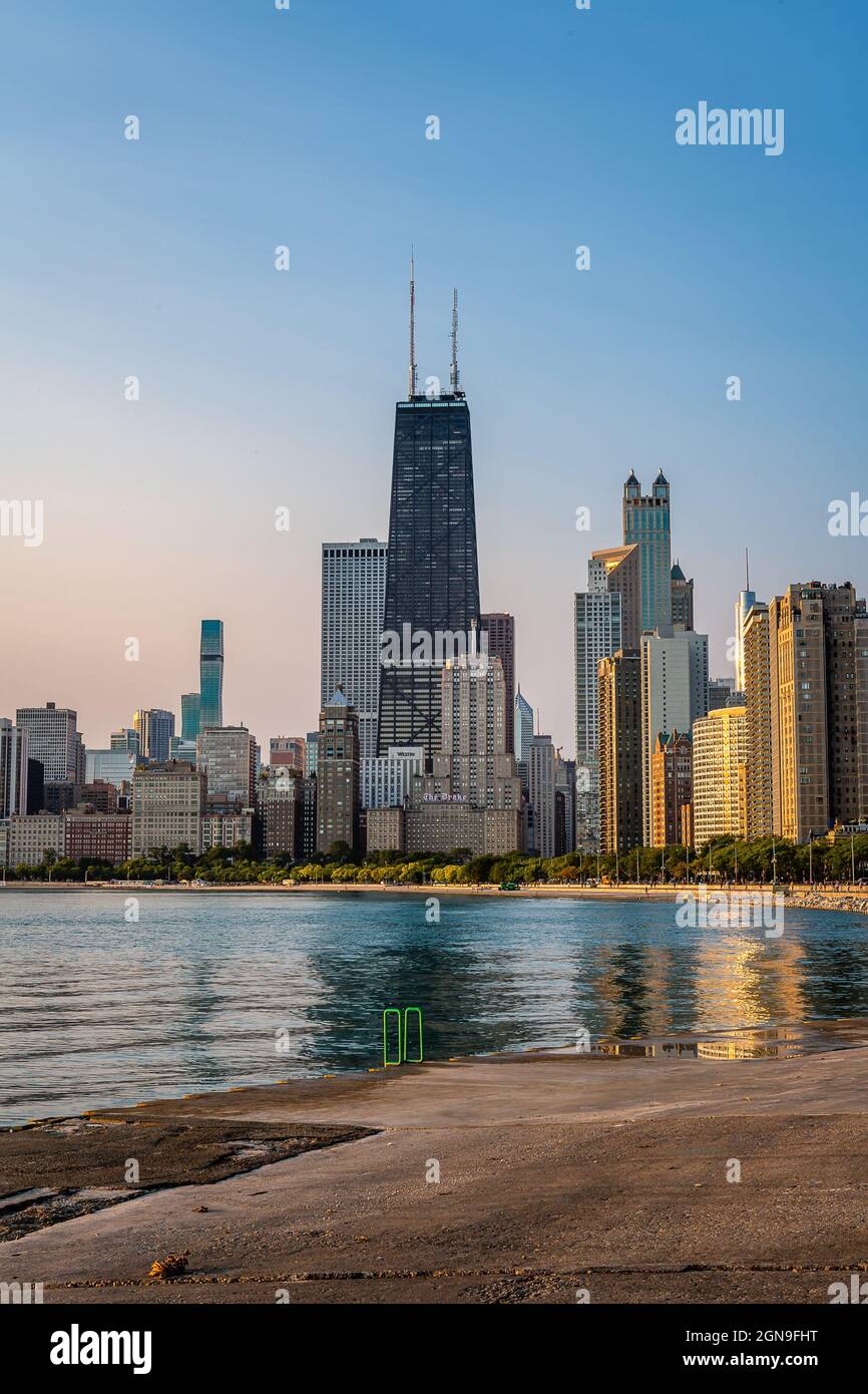 The Chicago Skyline at Dawn Stock Photo - Alamy