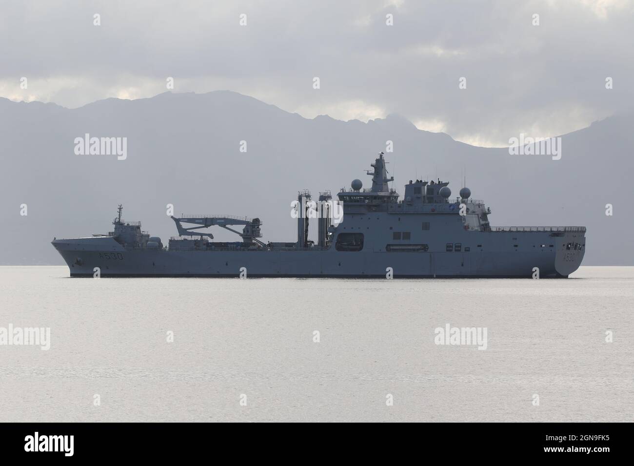KNM Maud (A536), a replenishment oiler operated by the Royal Norwegian ...