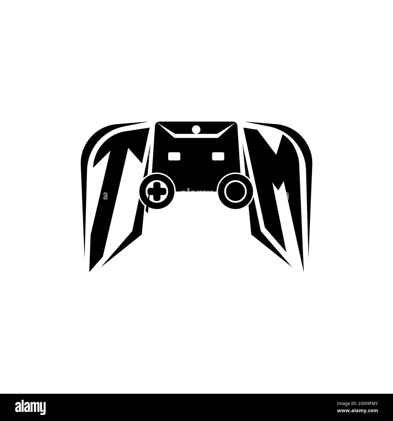 TM Initial ESport gaming logo. Game console shape style vector template ...