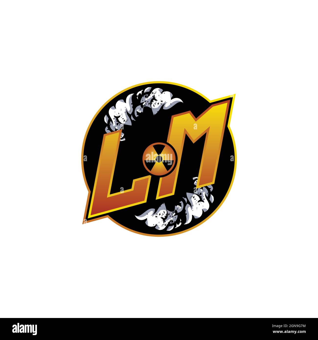 LM Logo Monogram Gaming with Gas Shape designs template vector icon ...